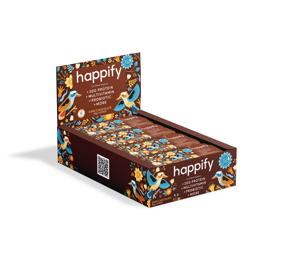 Box of 12 - Happify bars – One Organic - New Zealand